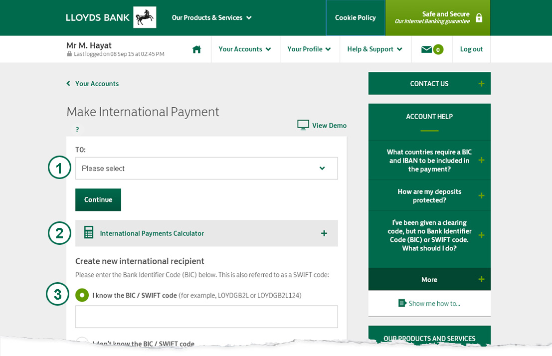 Lloyds Bank Internet Banking International Payments Lloyds Bank Internet Banking International Payments
